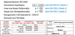 ISO-GPS: Aktuelle Allgemeintoleranzen – ISO 22081 - Deutsche Gesellschaft für Qualität
